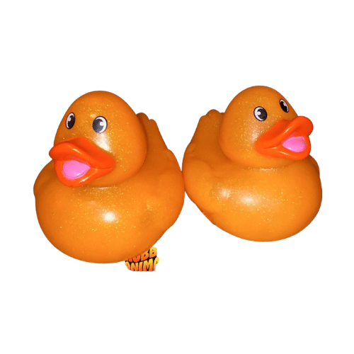 Giant Orange Sitting Glitter Duck 6" Giant Rubber Duck | CoolDucky