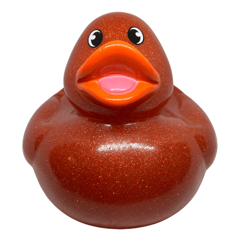 Jumbo Red Glitter Sitting 6" Rubber Ducky | CoolDucky