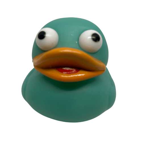 Teal Eye-Popper Rubber Ducky 2" | CoolDucky