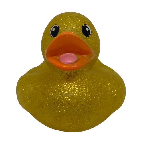 Gold Glitter Rubber Ducky 2" | CoolDucky