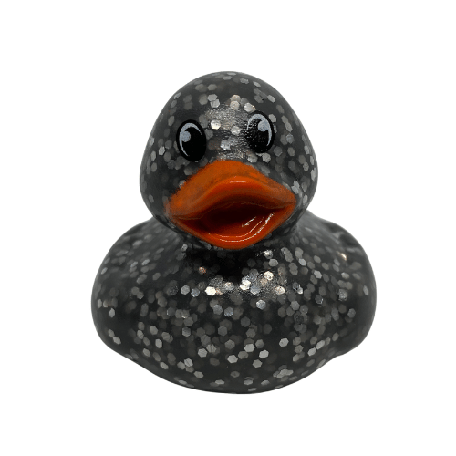 Black Glitter Mini Ducky 1.5" | CoolDucky