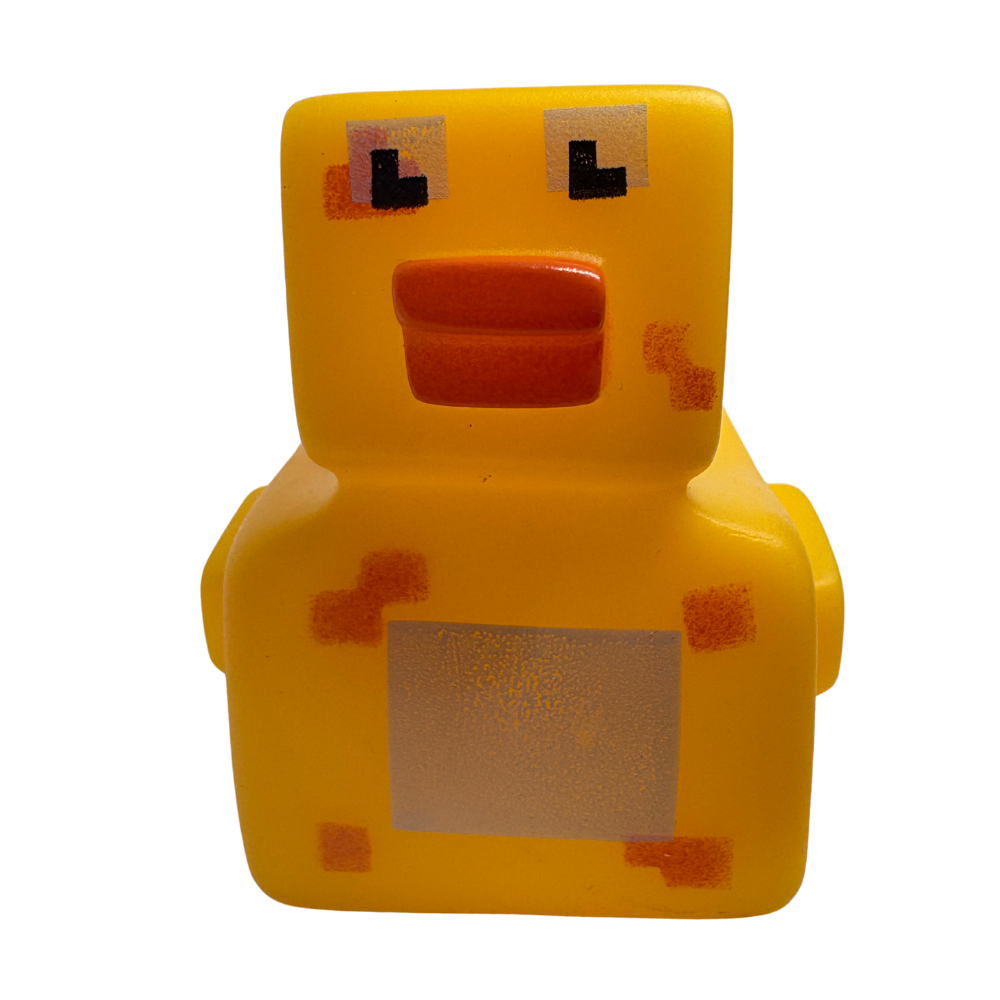 Yellow Pixel Block Rubber Ducky 2" | CoolDucky